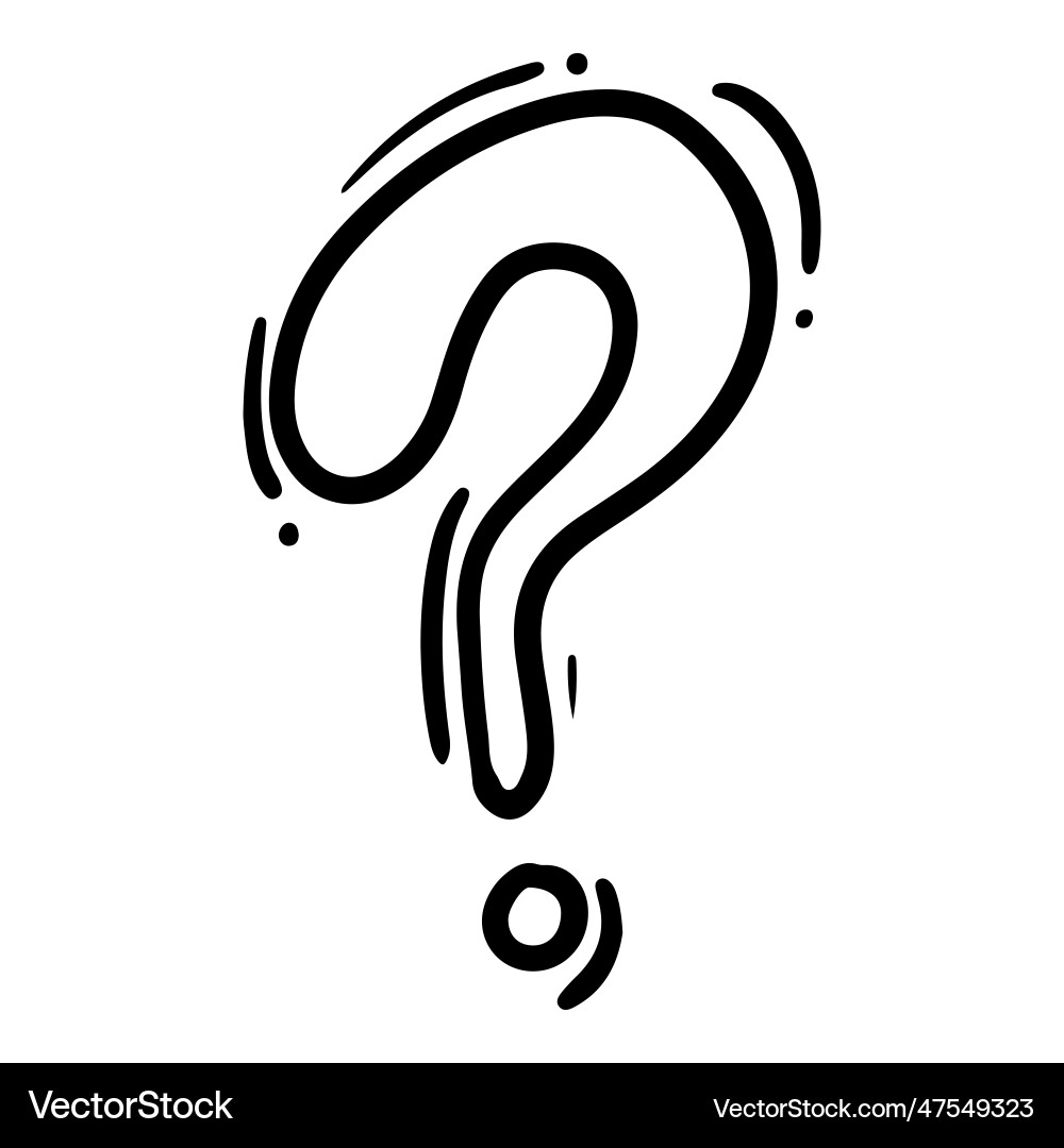 Doodle sketch style of question marks hand drawn Vector Image