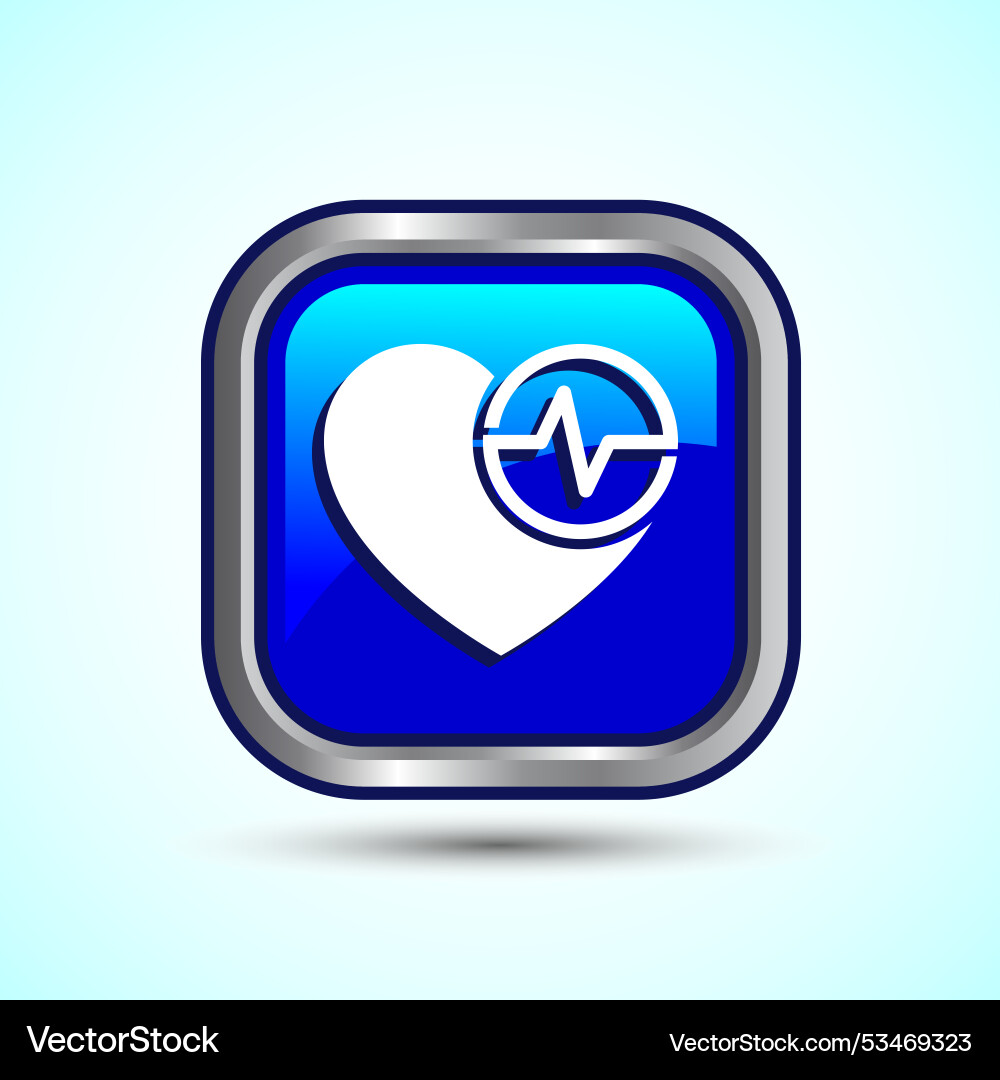 Heartbeat pulse icon design for web Royalty Free Vector