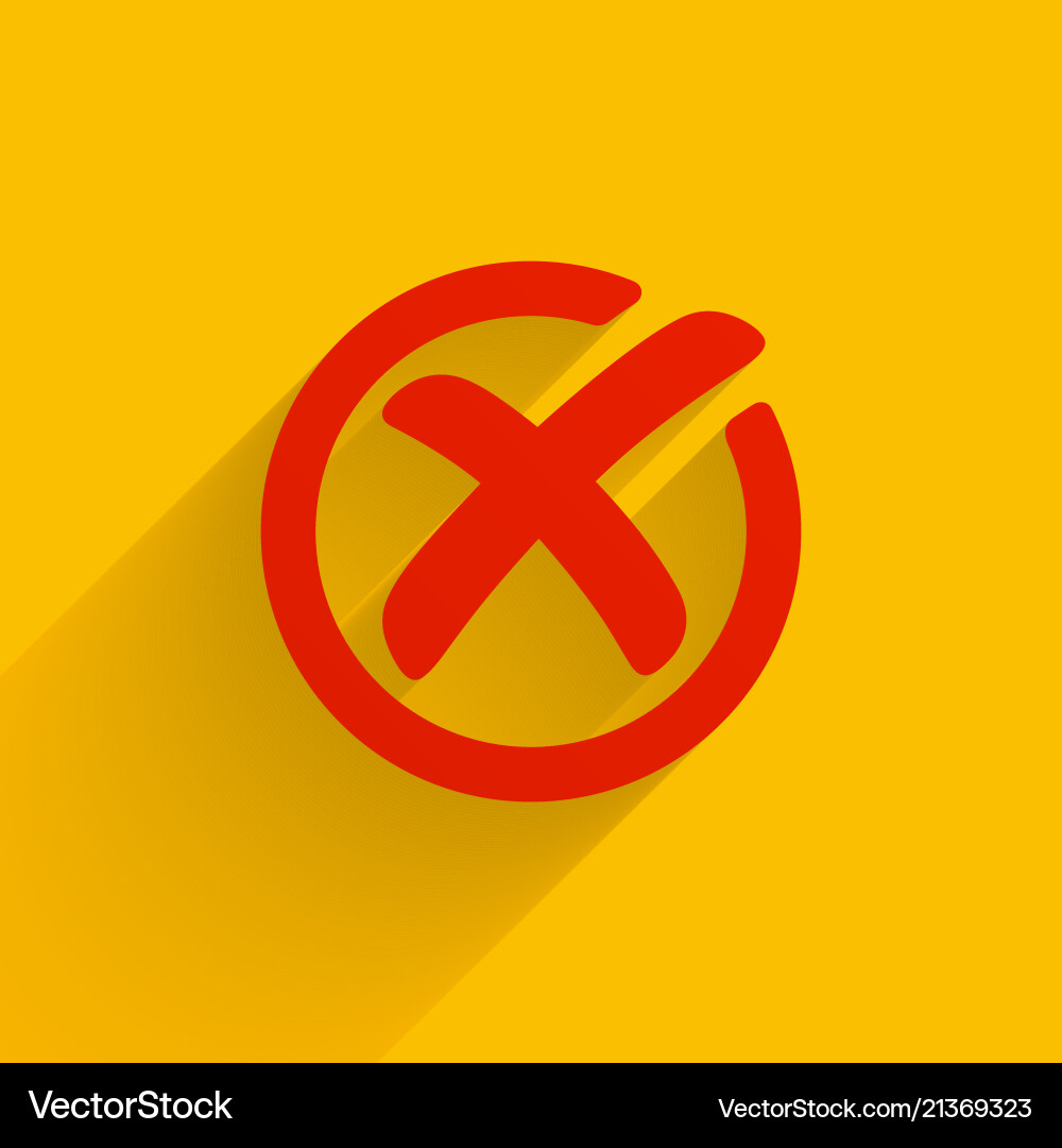 Red cross sign in circle Royalty Free Vector Image
