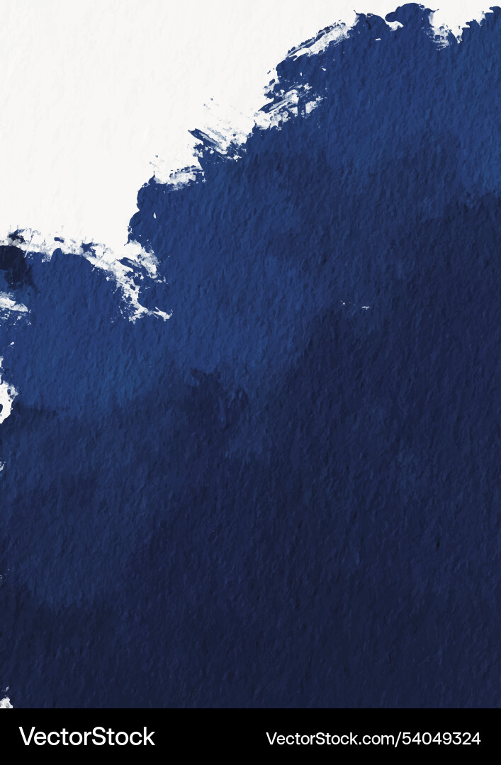 Abstract indigo blue brush stroke on paper Vector Image