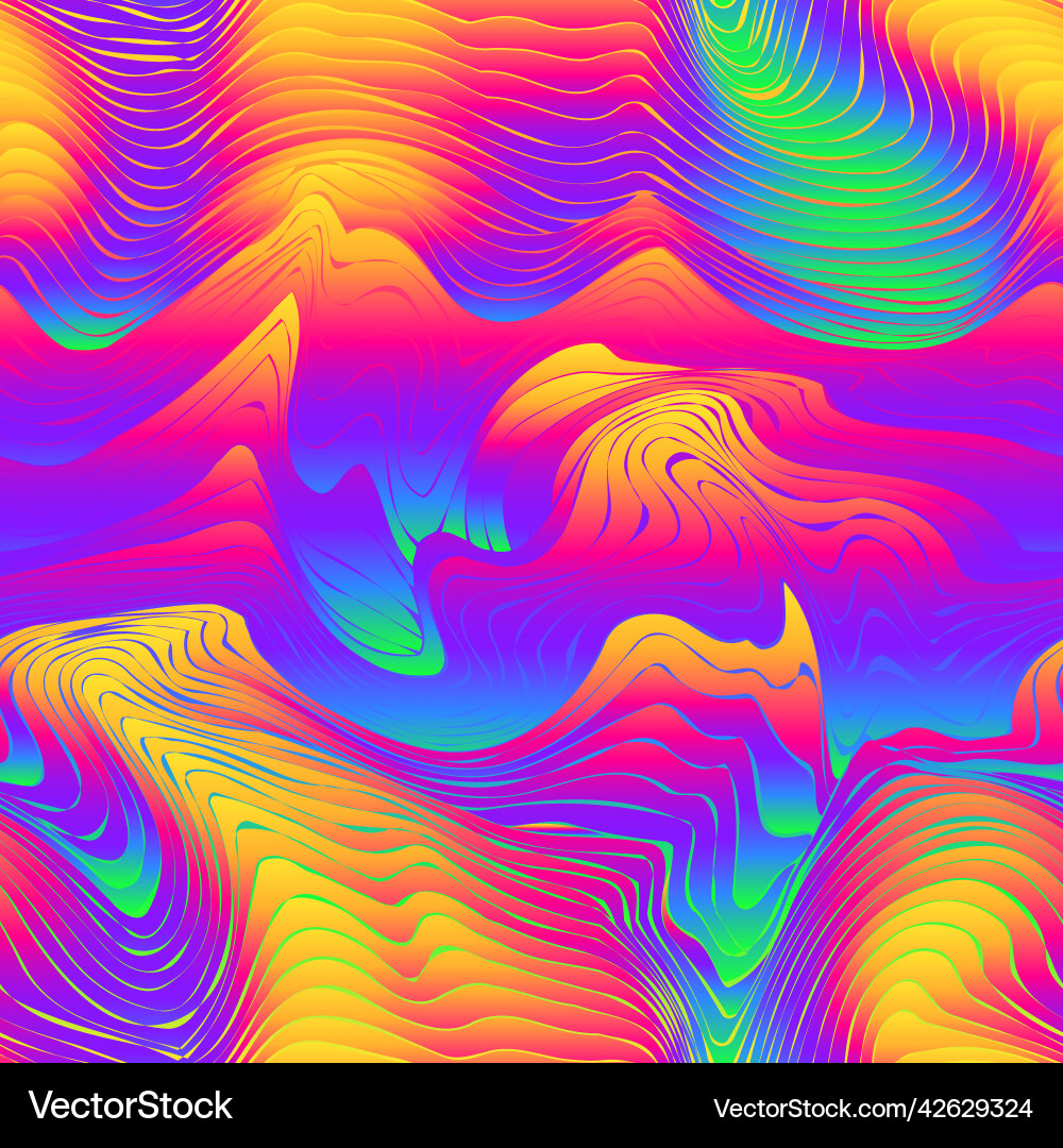 Colored warp lines seamless pattern Royalty Free Vector