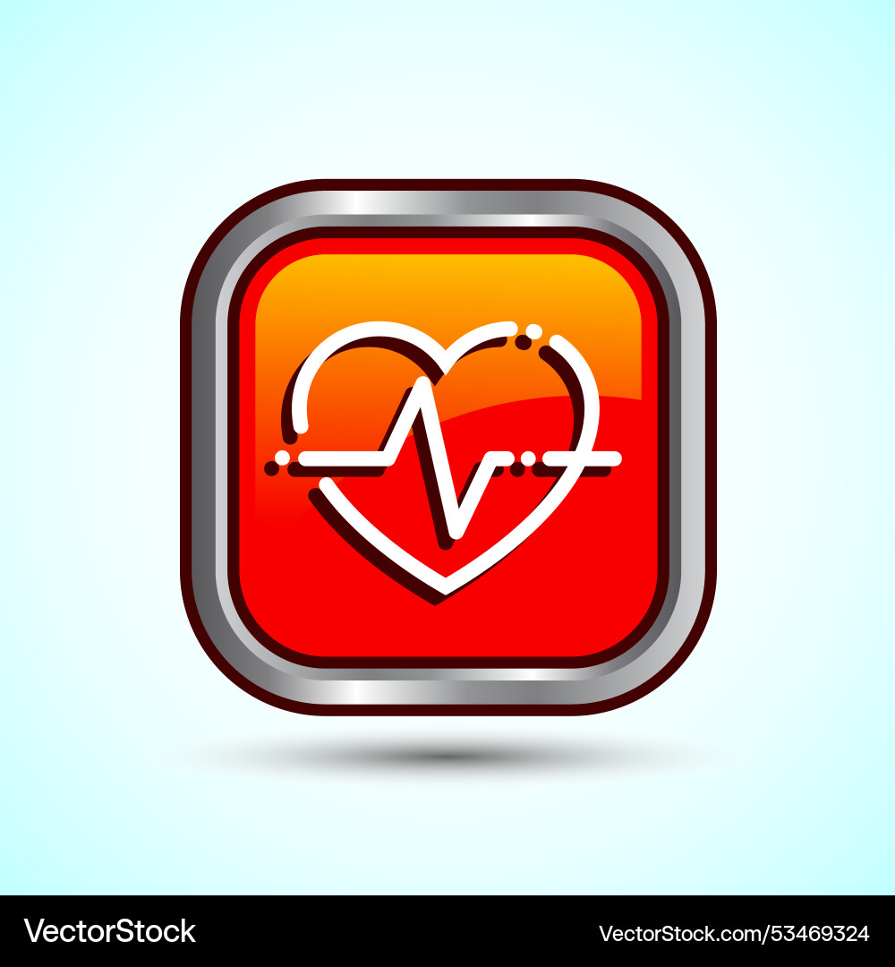 Heartbeat pulse icon design for web Royalty Free Vector