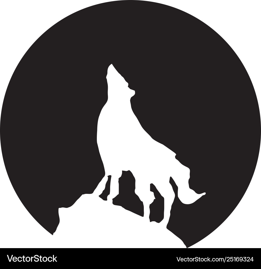 Howling wolf Royalty Free Vector Image - VectorStock