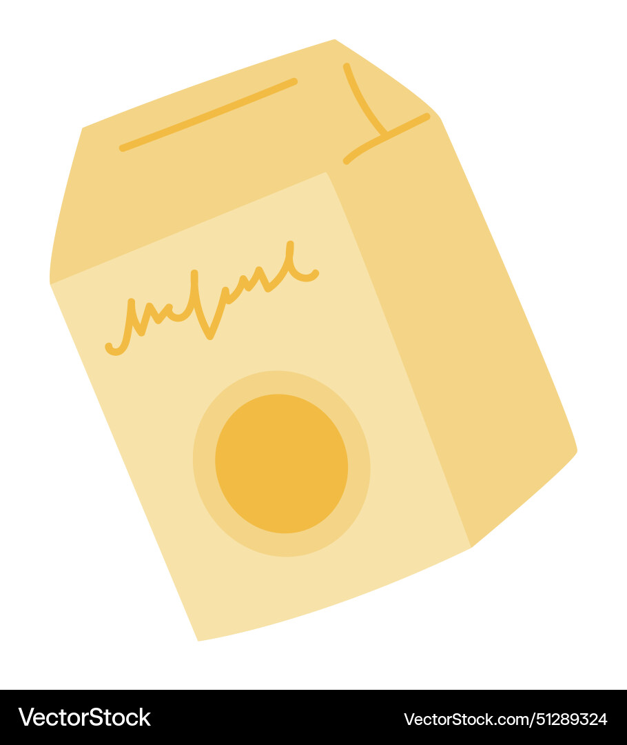 Paper package in flat design cardboard box Vector Image