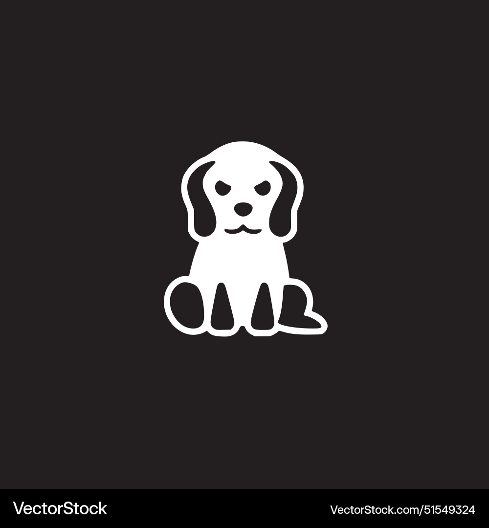 Puppy - minimalist and simple silhouette Vector Image