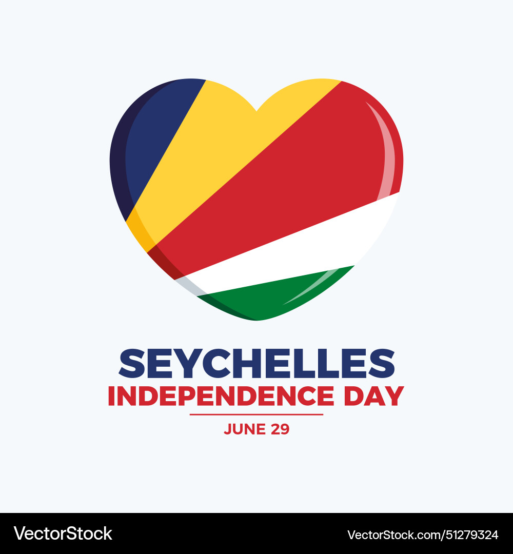Seychelles independence day poster Royalty Free Vector Image