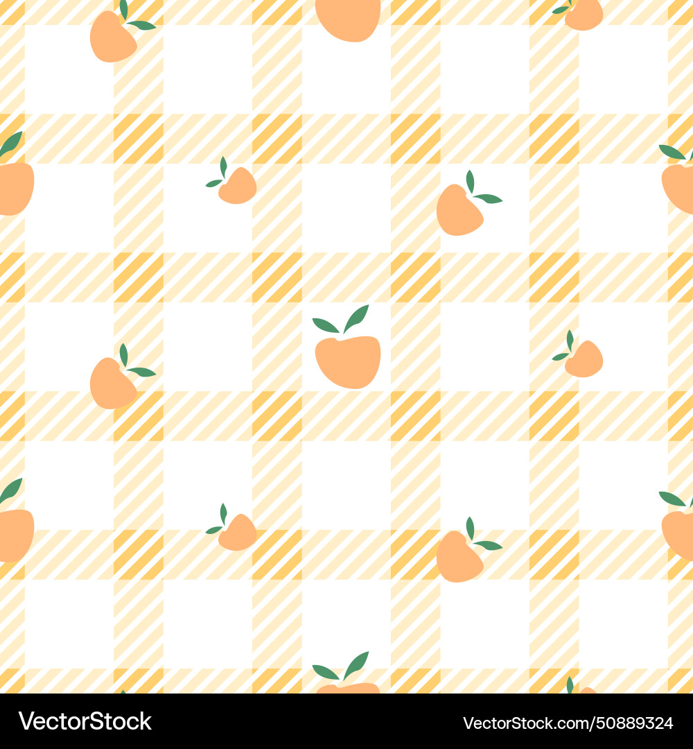 Yellow classic checkered tablecloth texture Vector Image