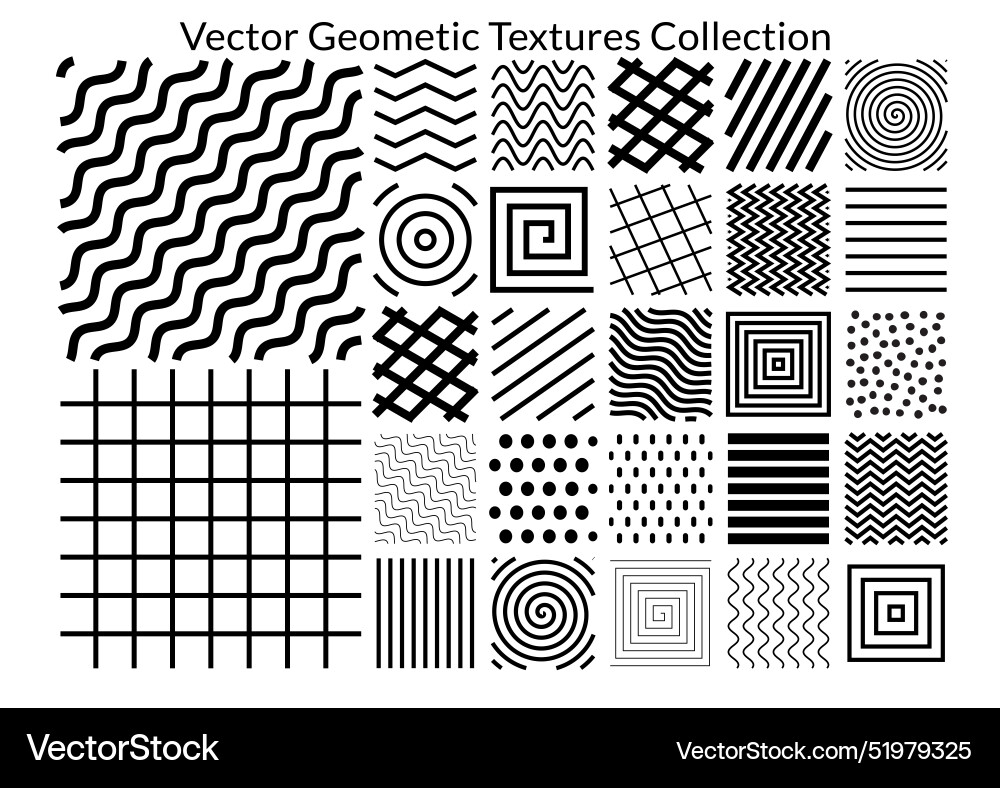 Collection of handcrafted organic textures Vector Image