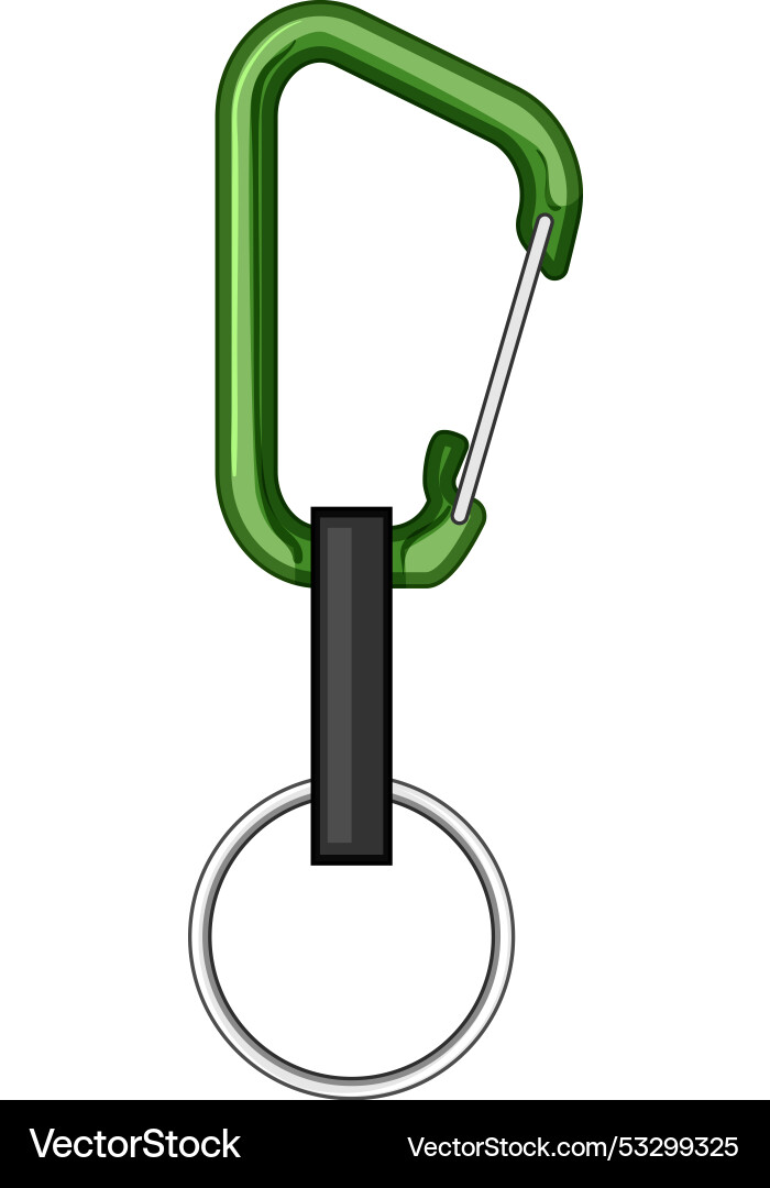 Holder key ring clip cartoon Royalty Free Vector Image