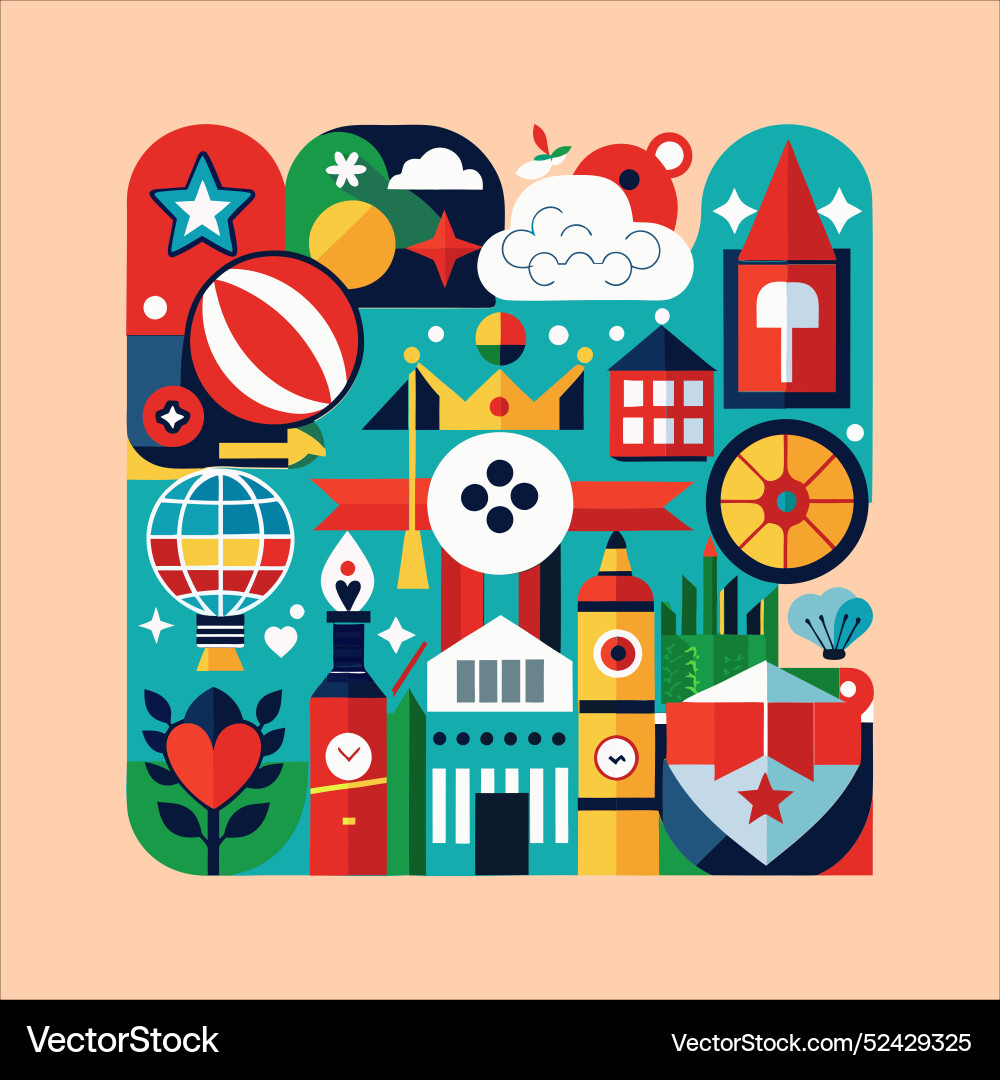 Iconic icons Royalty Free Vector Image - VectorStock