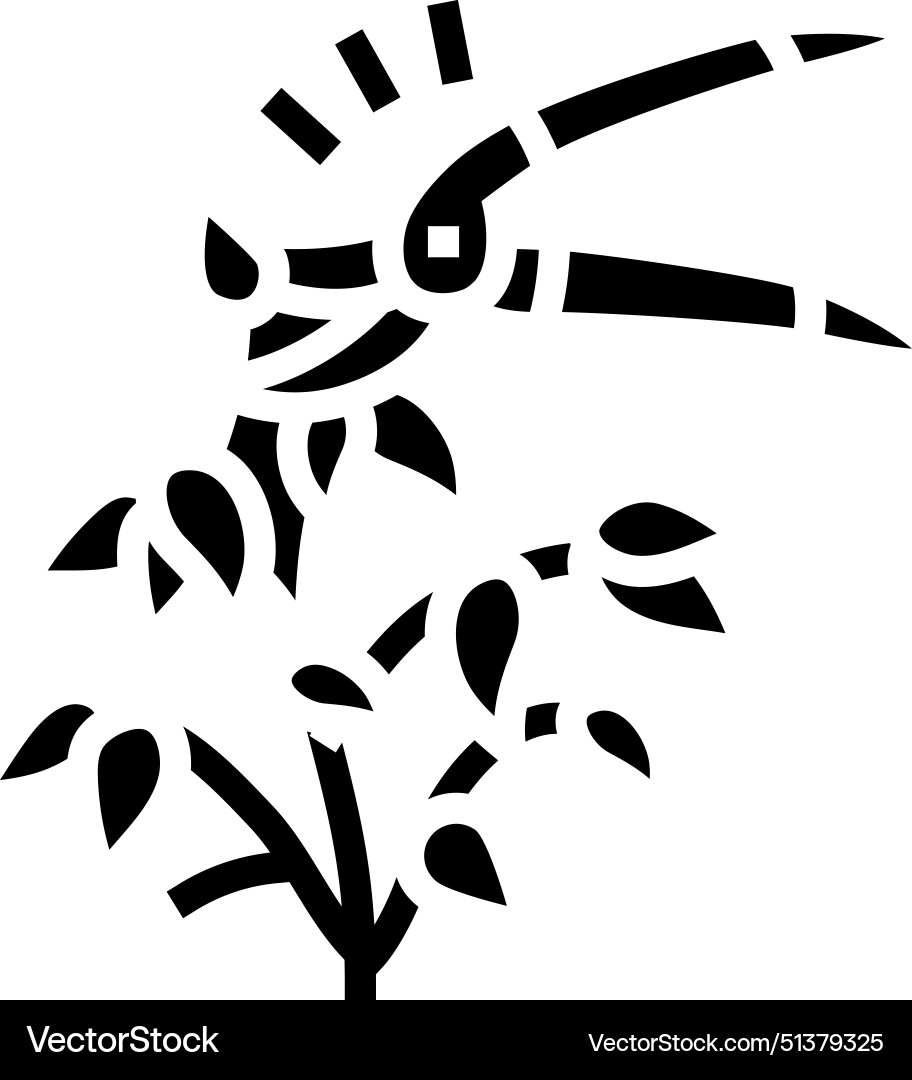 Pruning urban gardening glyph icon Royalty Free Vector Image