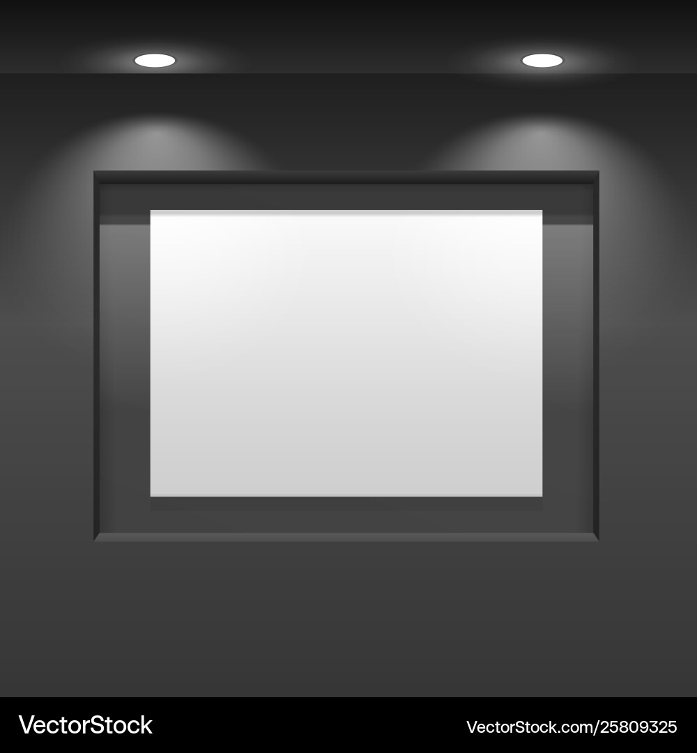 Showroom panel vertical poster hanging Royalty Free Vector