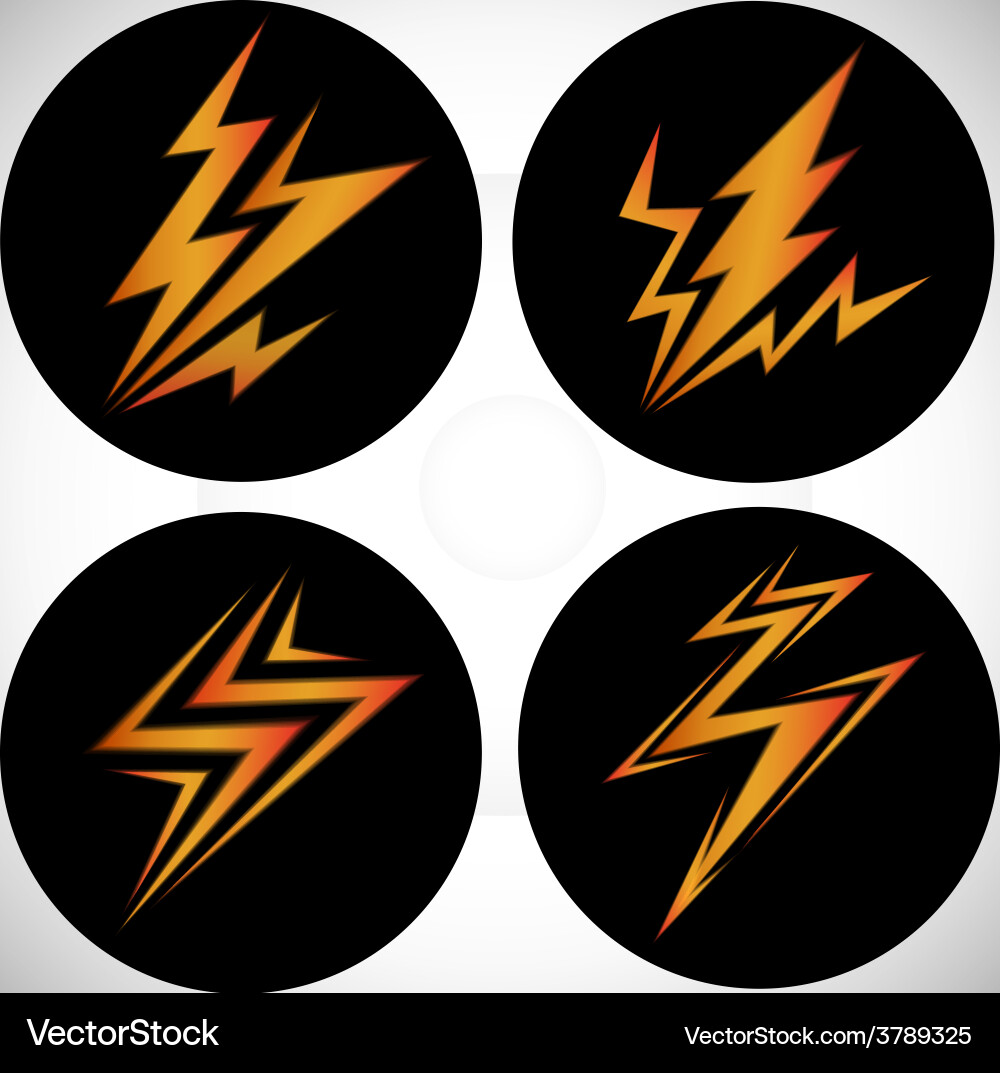 Signs of lightning Royalty Free Vector Image - VectorStock