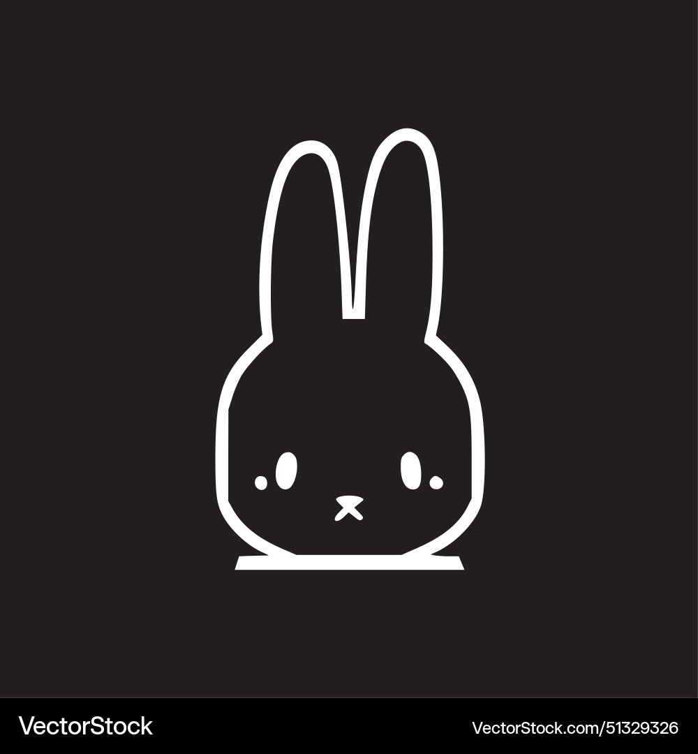 Bunny face - high quality logo - ideal for Vector Image