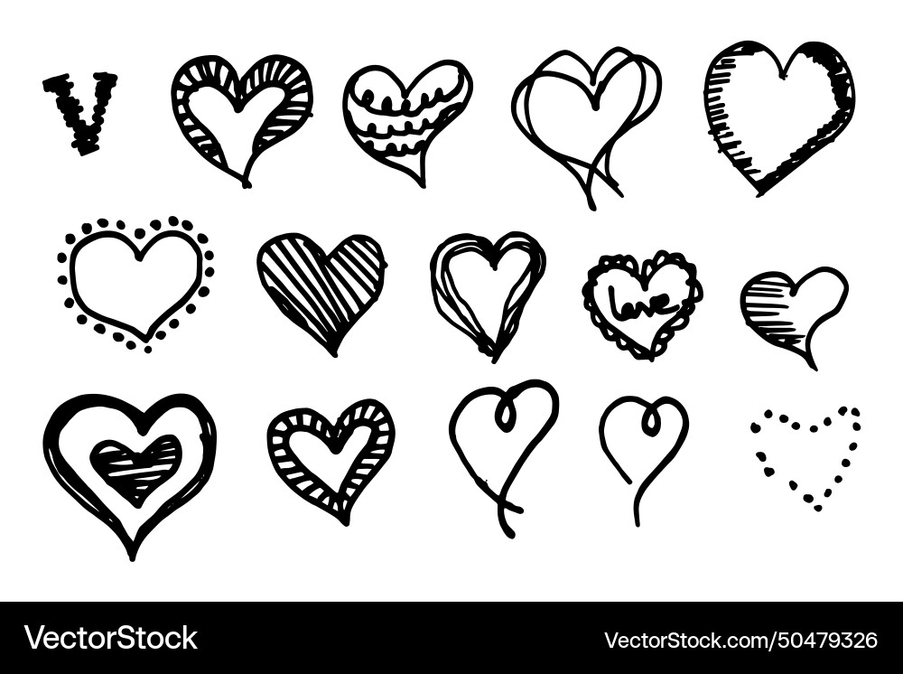 Charming hand-drawn heart free drawing Royalty Free Vector