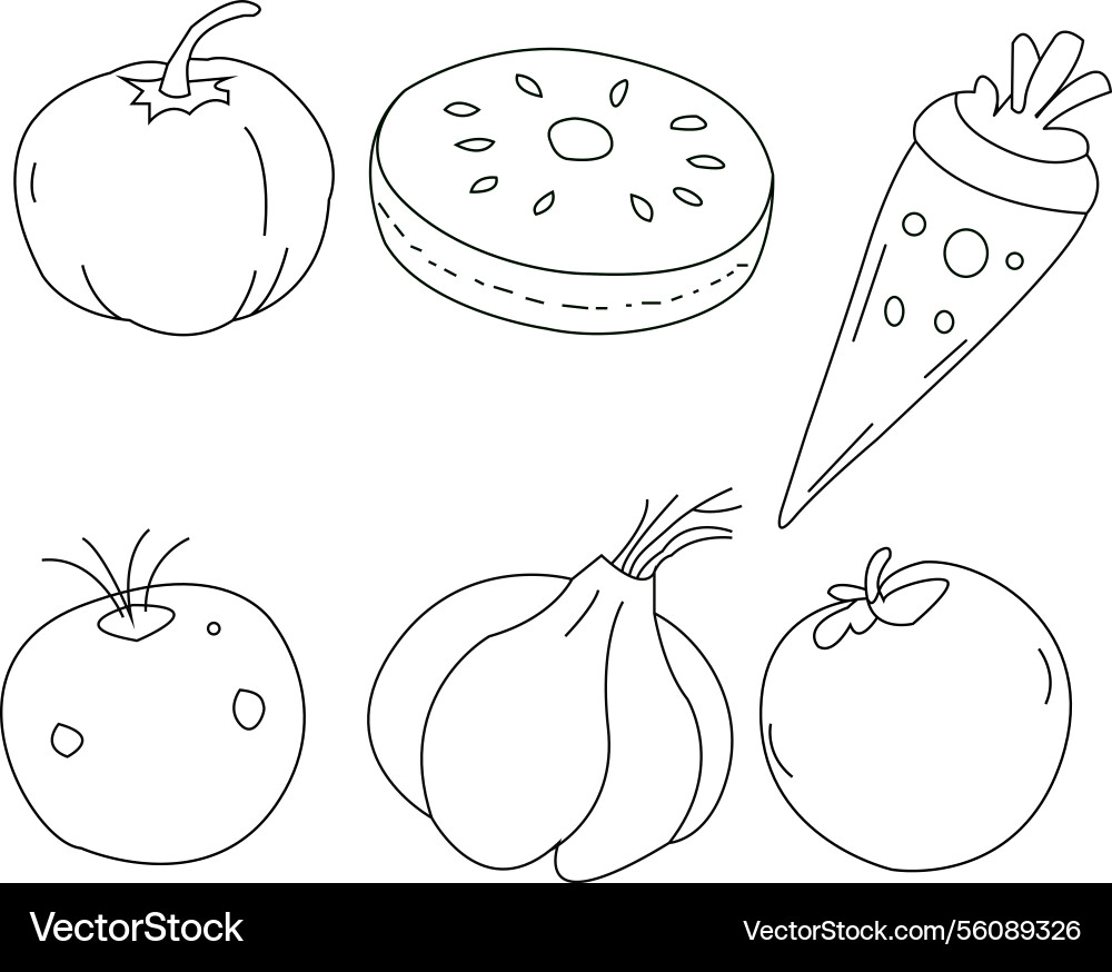 Doodle of various frute hand-drawn Royalty Free Vector Image