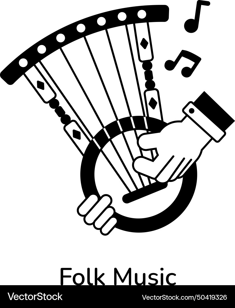 Folk music Royalty Free Vector Image - VectorStock