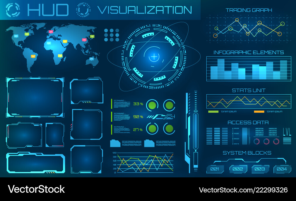 Futuristic hud background infographic Royalty Free Vector