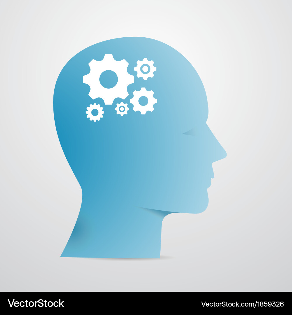 Head cogs Royalty Free Vector Image - VectorStock