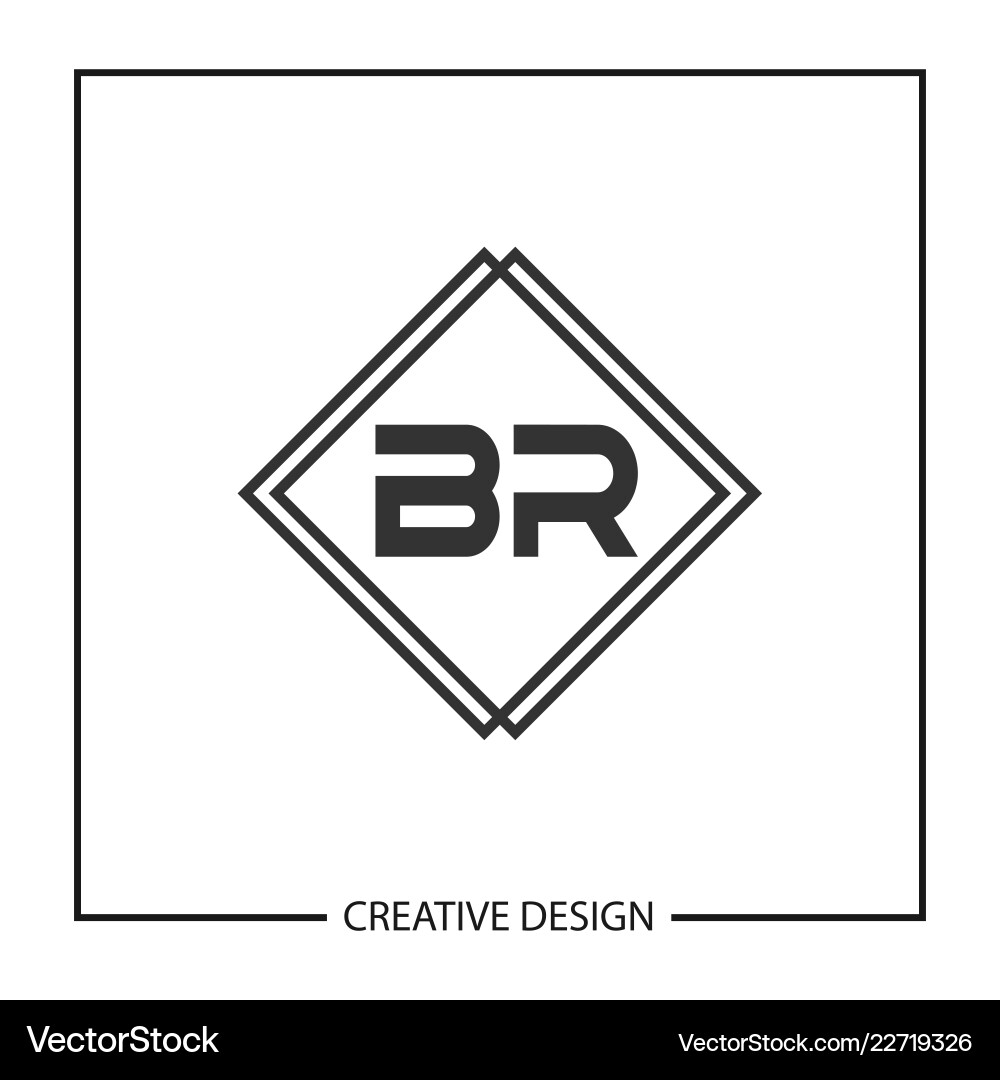 Initial letter br logo template design Royalty Free Vector