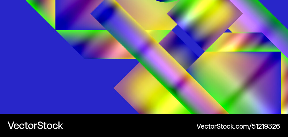 Neon color abstract geometric shapes background Vector Image