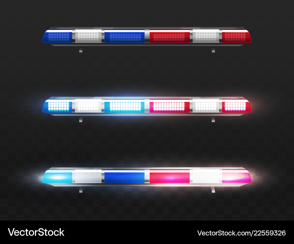 Police Emergency Flasher Lights Royalty Free Vector Image