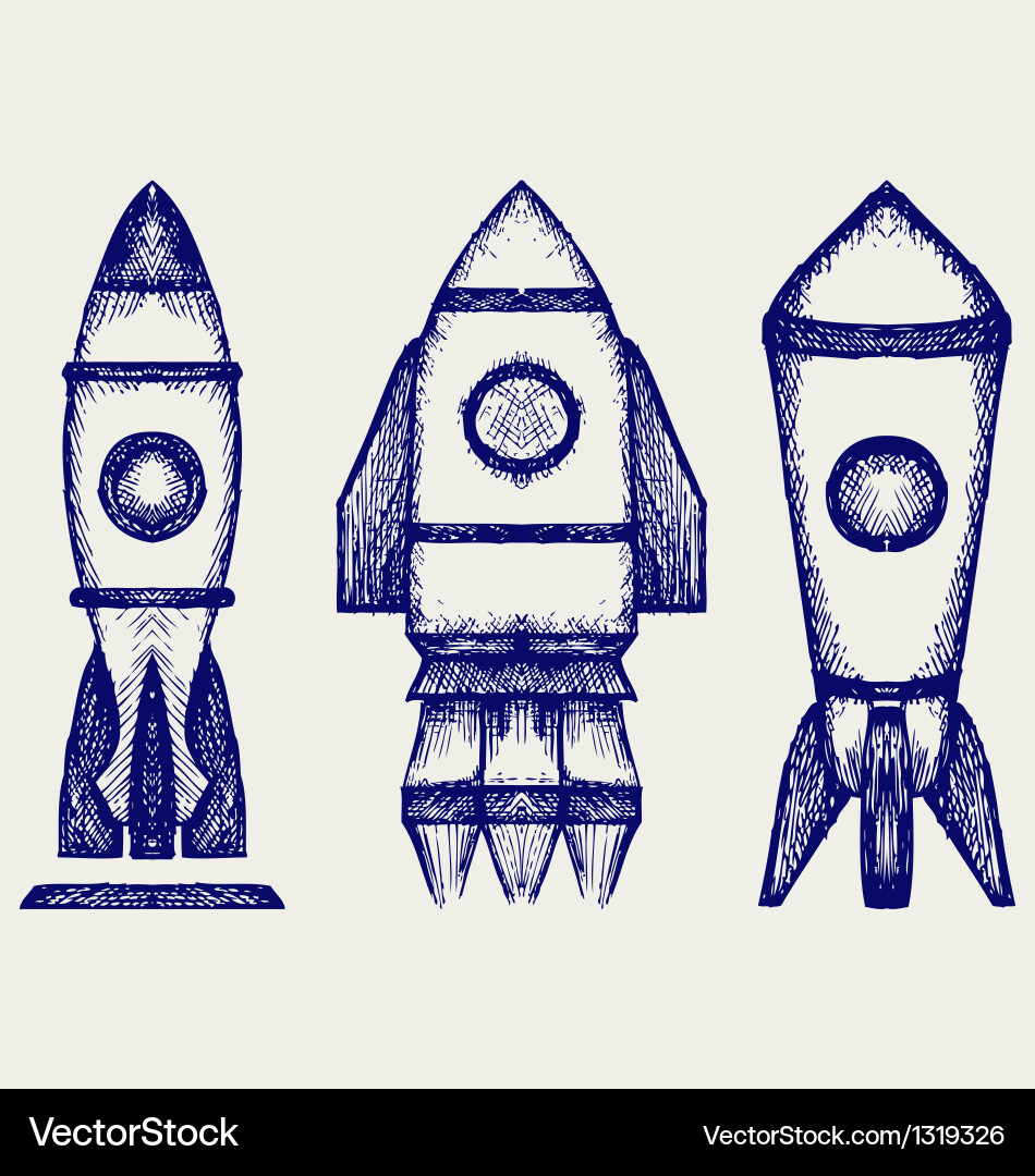 Retro rocket Royalty Free Vector Image - VectorStock