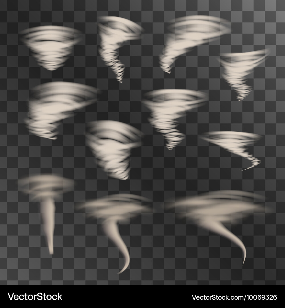 Tornado set Royalty Free Vector Image - VectorStock