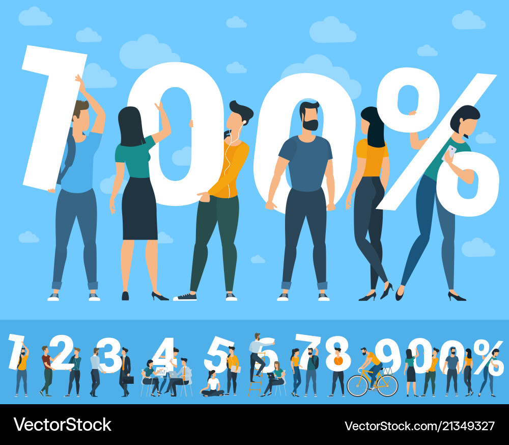 100 percent warranty concept Royalty Free Vector Image