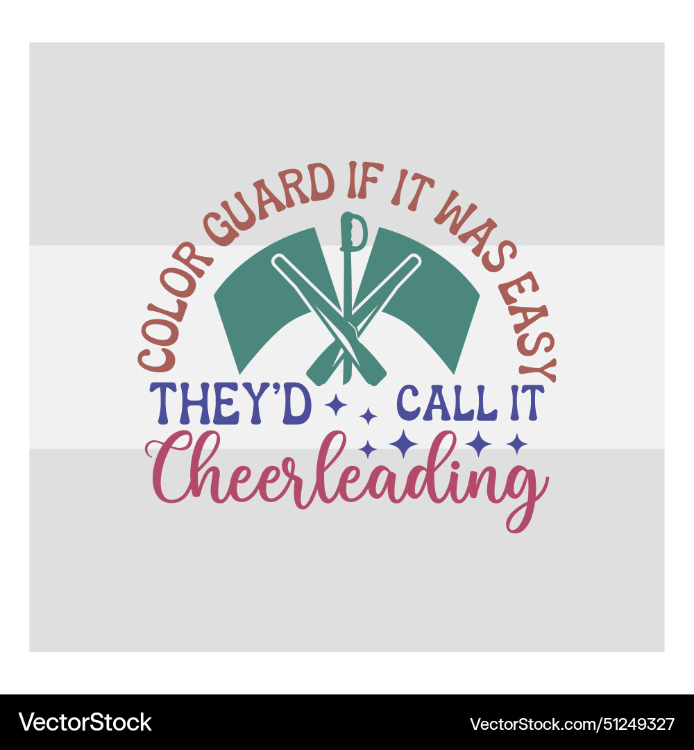 Color guard svg marching band cheerleading Vector Image