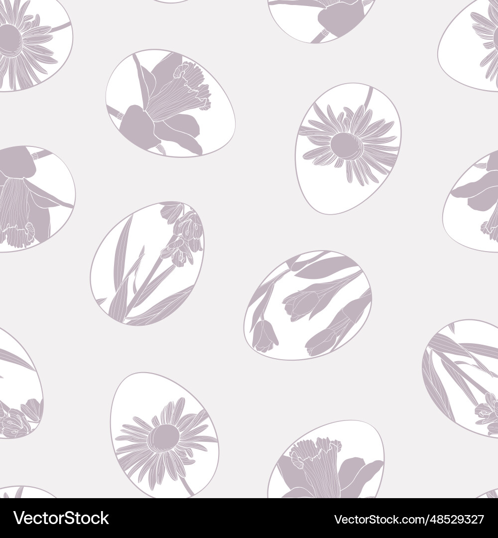 Easter eggs seamless pattern Royalty Free Vector Image