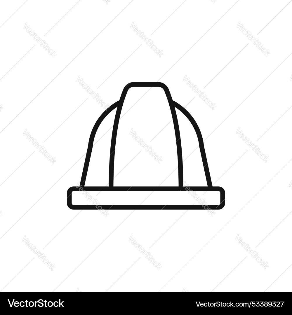 Hard hat icon isolated on white background Vector Image