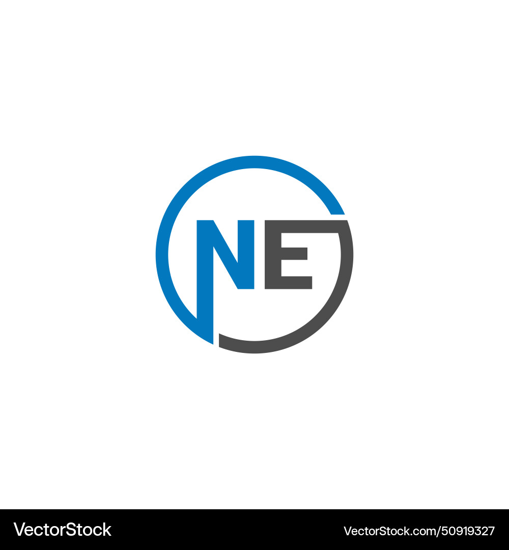 Initial letter ne logo - minimal business logo Vector Image