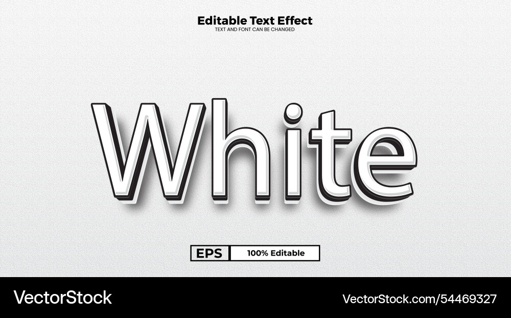 New white text effect Royalty Free Vector Image