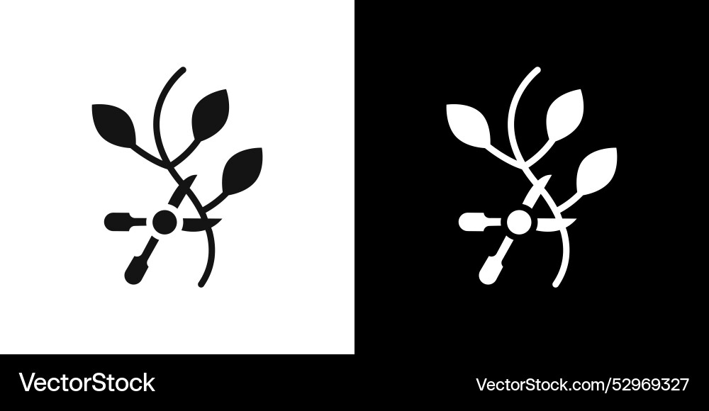 Pruning icon flat fill set collection Royalty Free Vector