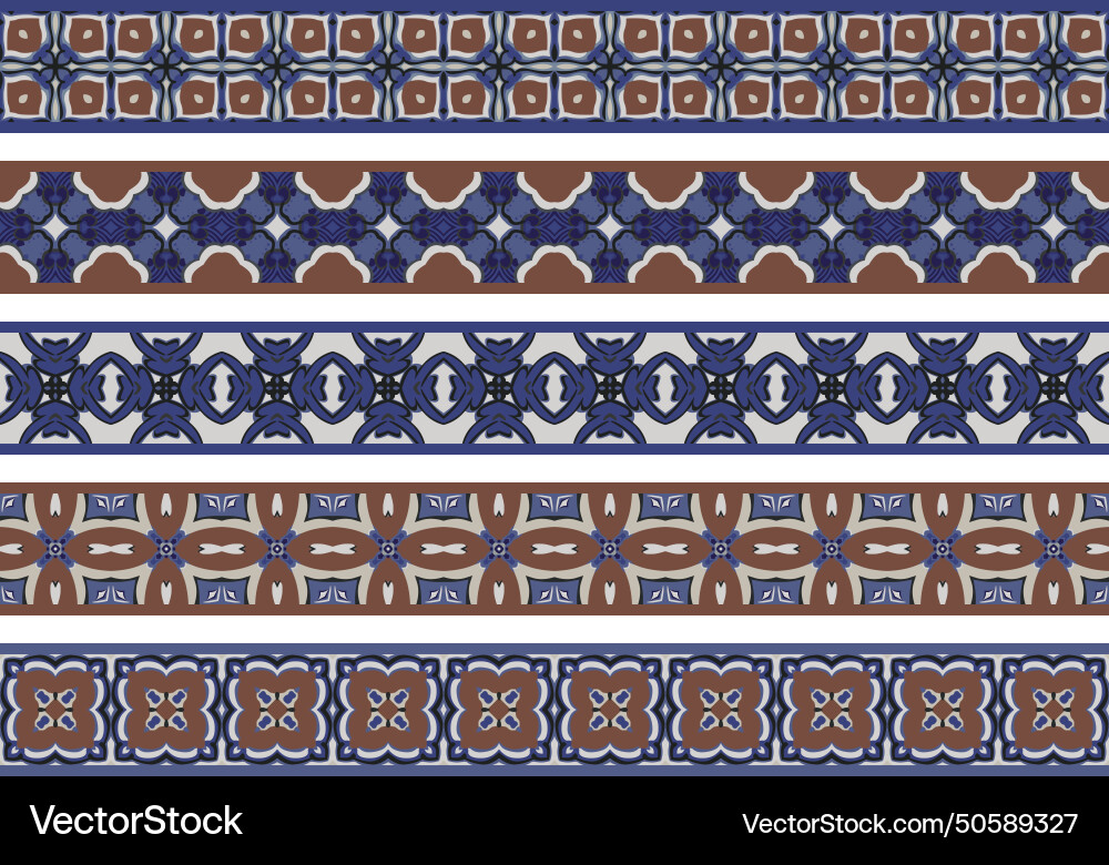 Seamless decorative borders Royalty Free Vector Image