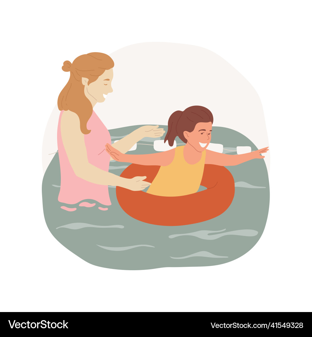 Aquatic safety isolated cartoon Royalty Free Vector Image