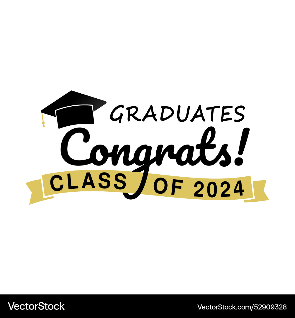 Congratulations graduates graduation Royalty Free Vector