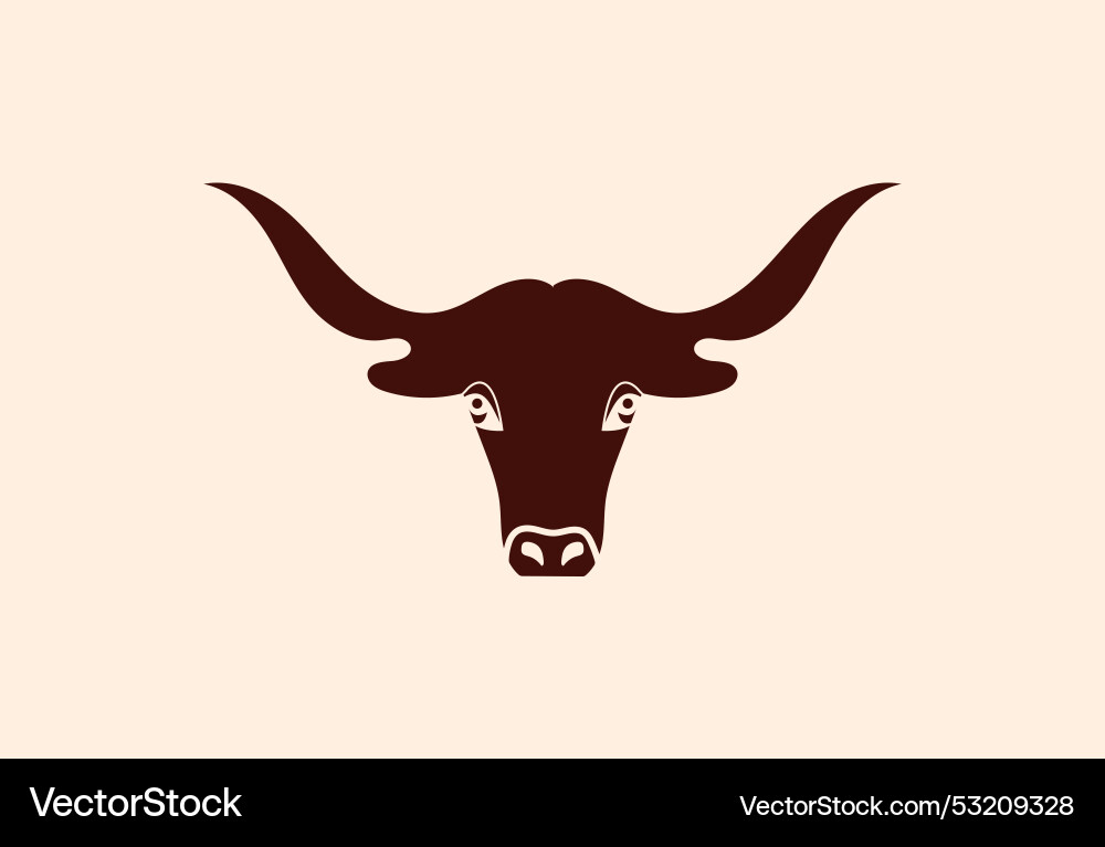 Cow cattle head logo icon design concept Vector Image