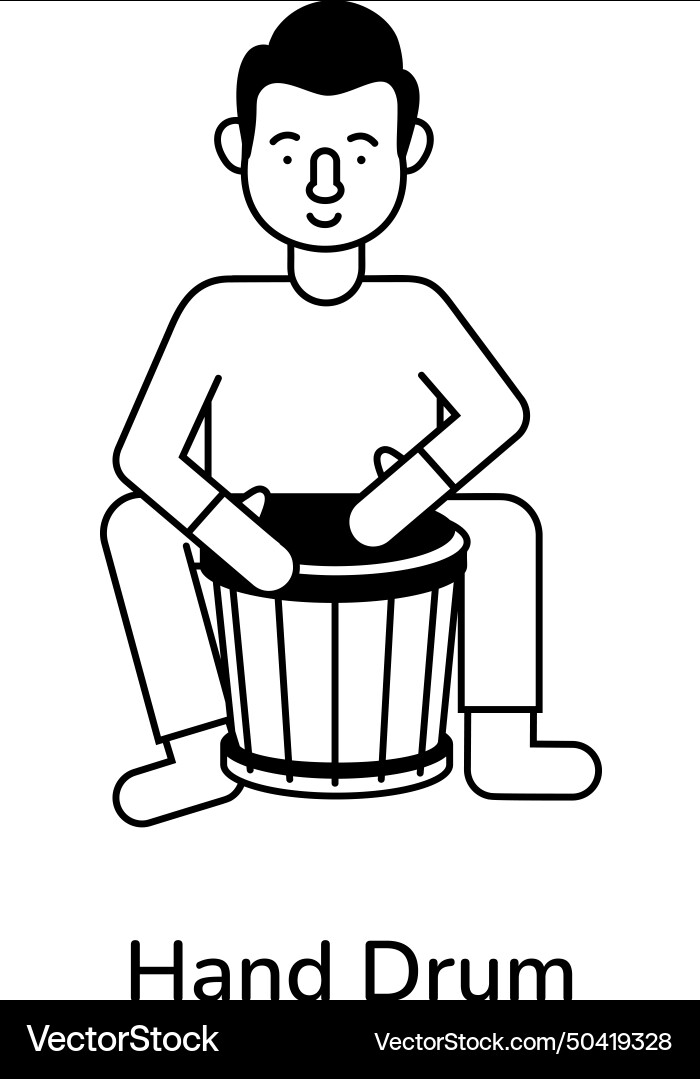 Hand drum Royalty Free Vector Image - VectorStock