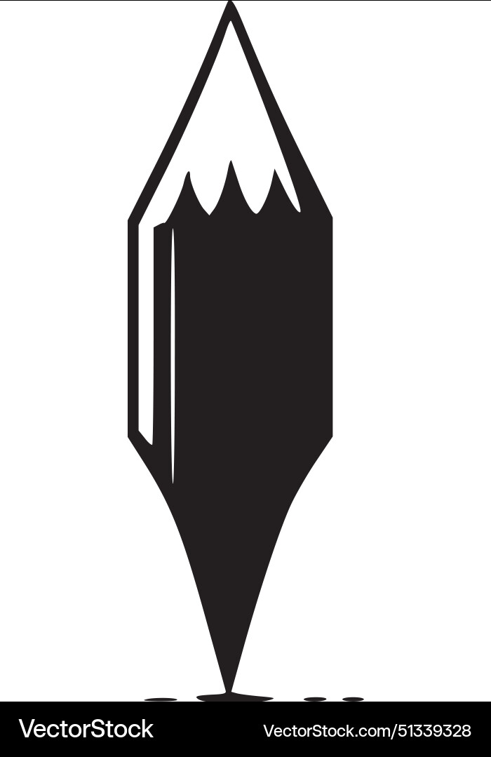 Pencil - black and white Royalty Free Vector Image