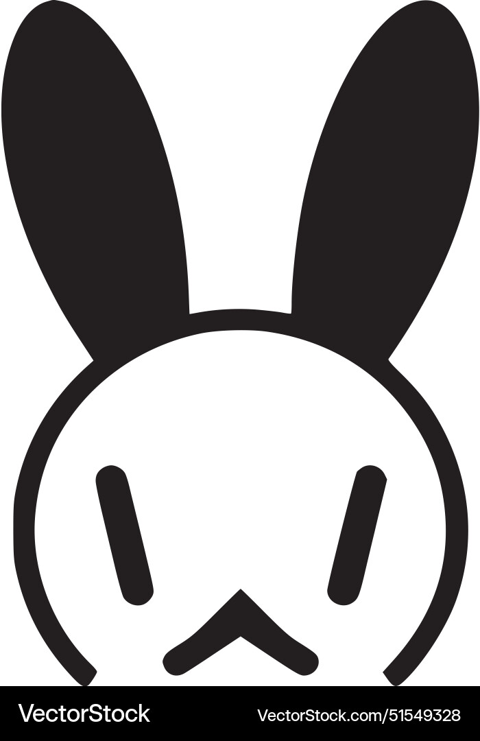 Rabbit - black and white isolated icon Royalty Free Vector