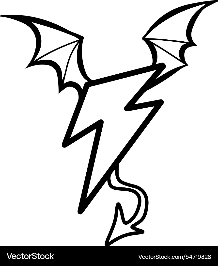 Thunder bat Royalty Free Vector Image - VectorStock