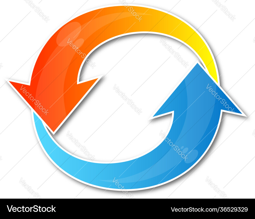 Air conditioner arrows cooling and heating symbol Vector Image