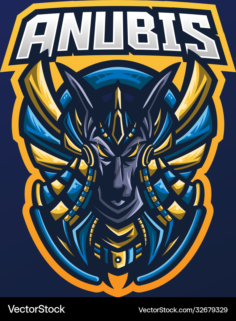 Anubis mascot logo Royalty Free Vector Image - VectorStock
