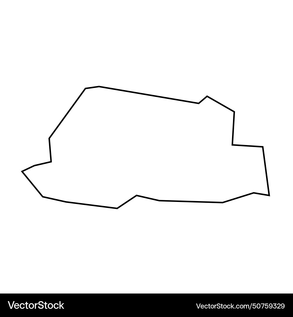 Bhutan country map thin outline icon Royalty Free Vector