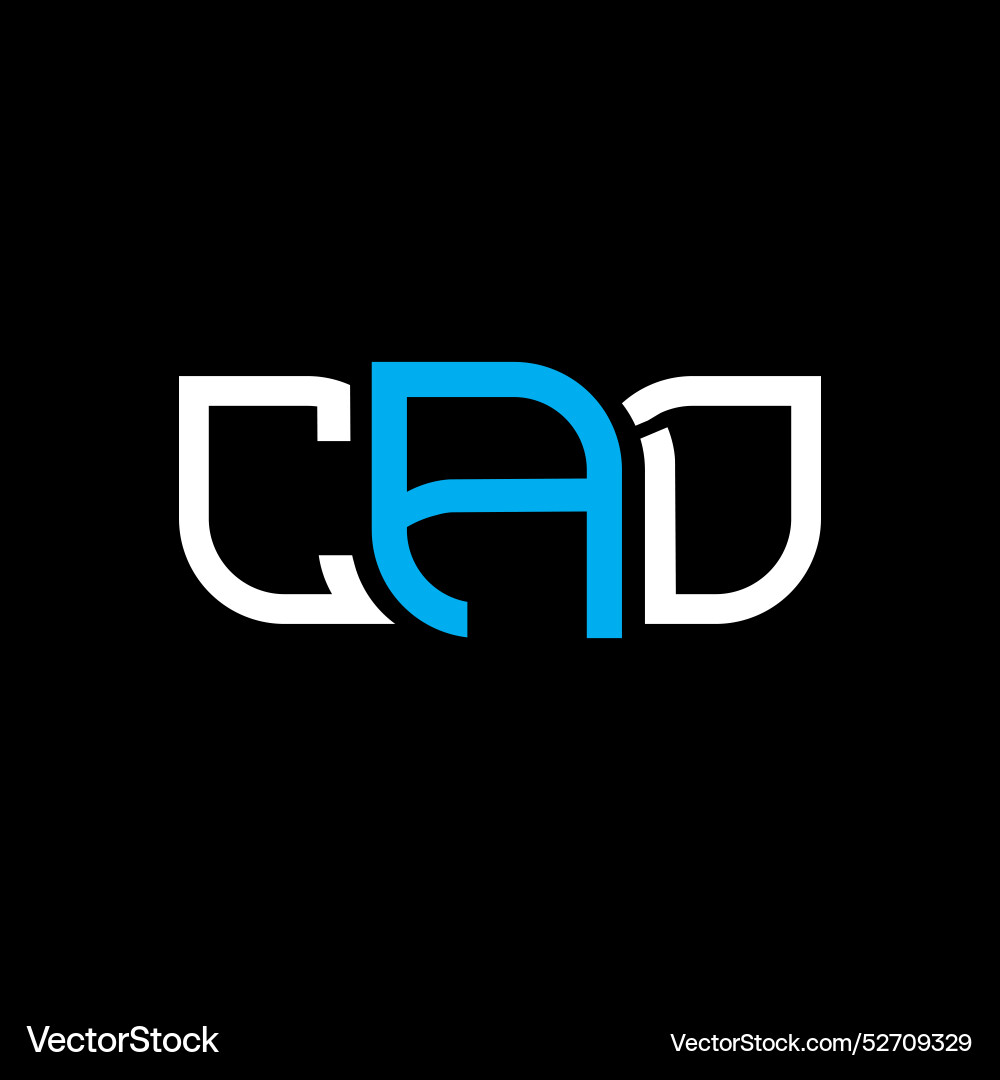 Cad logo design simple and modern Royalty Free Vector Image