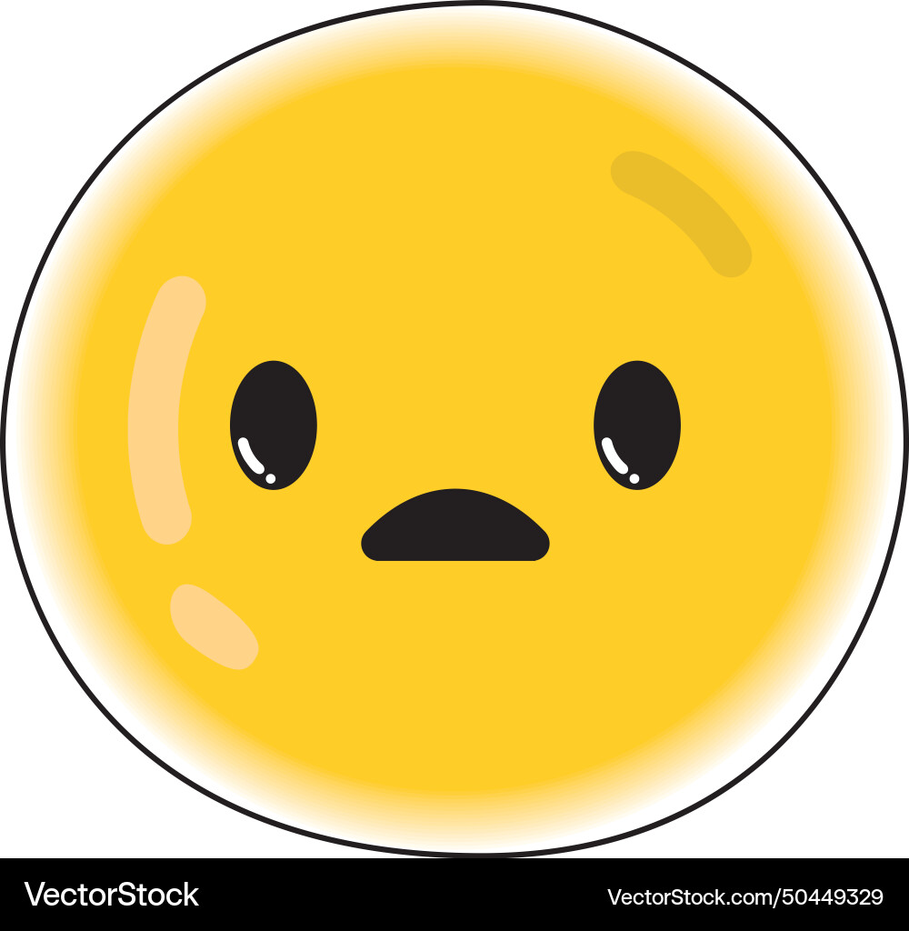 Cute sad emoji icon Royalty Free Vector Image - VectorStock