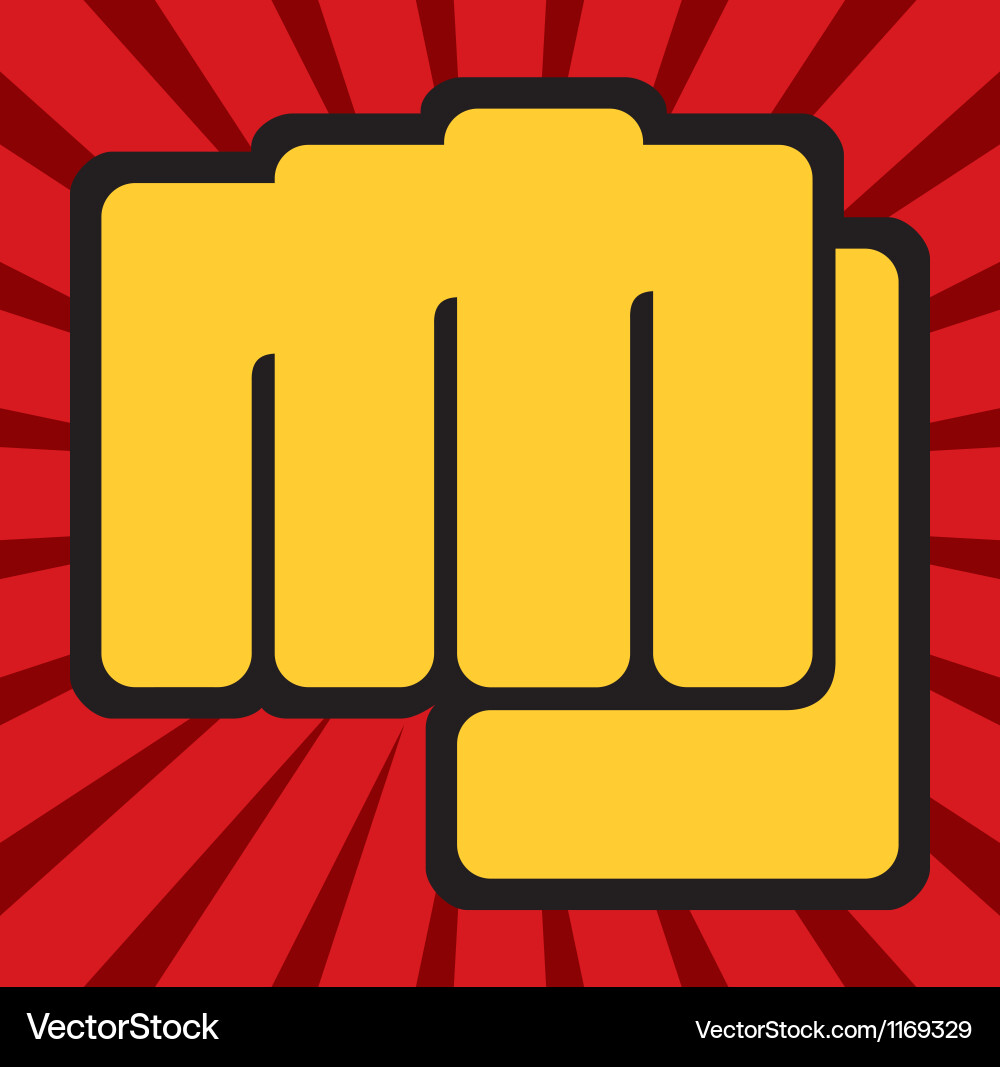 Fist-human hand punching Royalty Free Vector Image