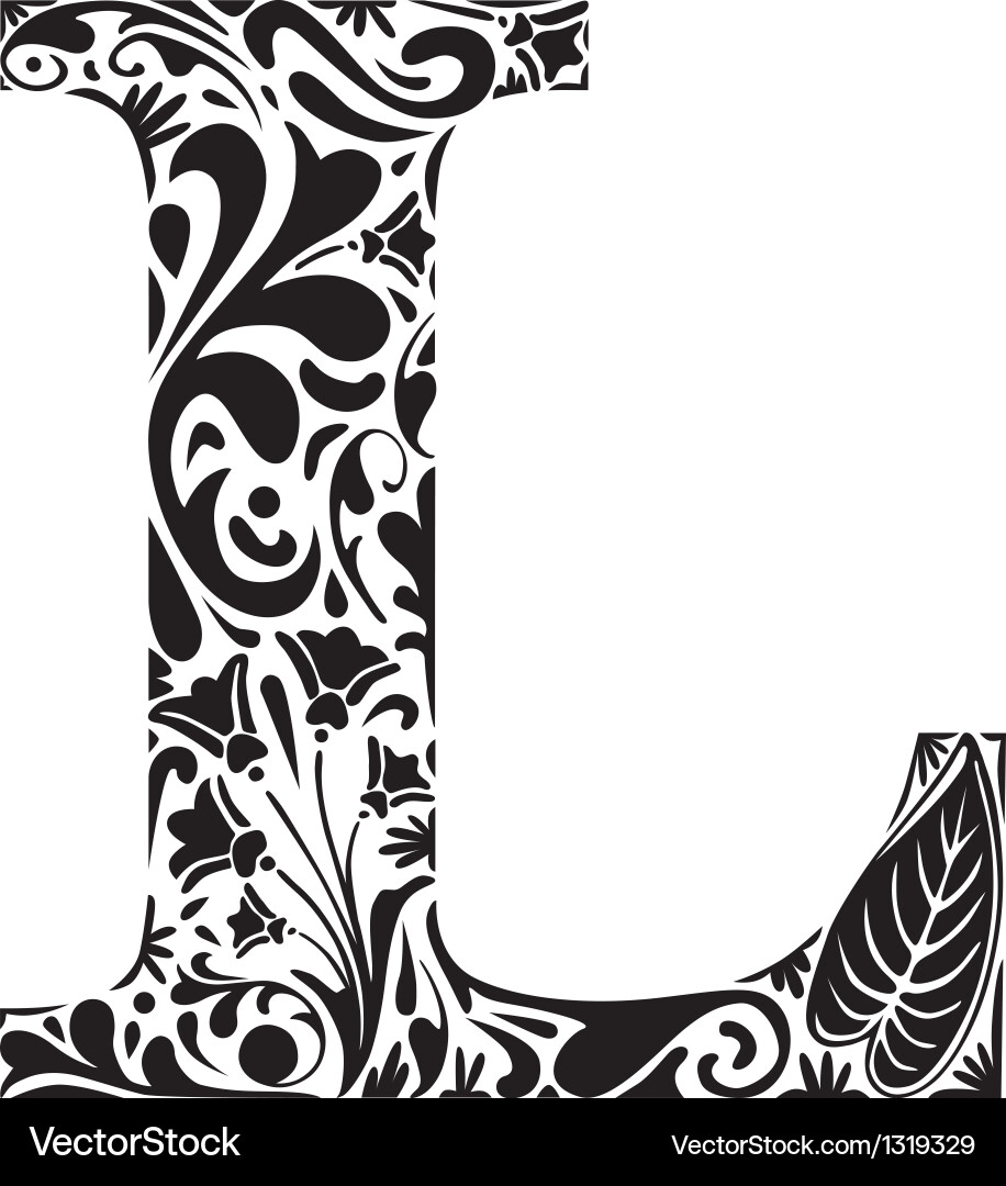 Floral l Royalty Free Vector Image - VectorStock